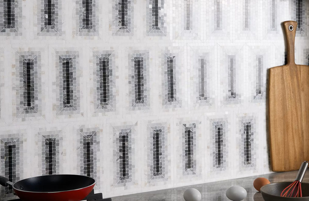 Imogen Micro Mosaic: Iconic Shapes in Genuine Marble - SS Tile & Stone