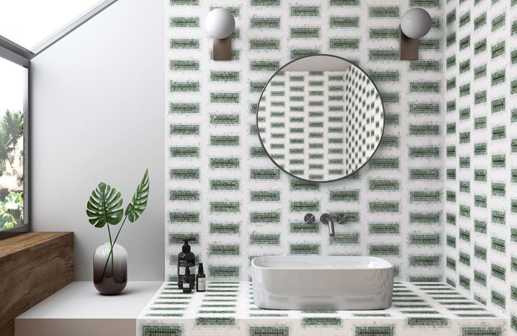 Imogen Micro Mosaic: Iconic Shapes in Genuine Marble - SS Tile & Stone